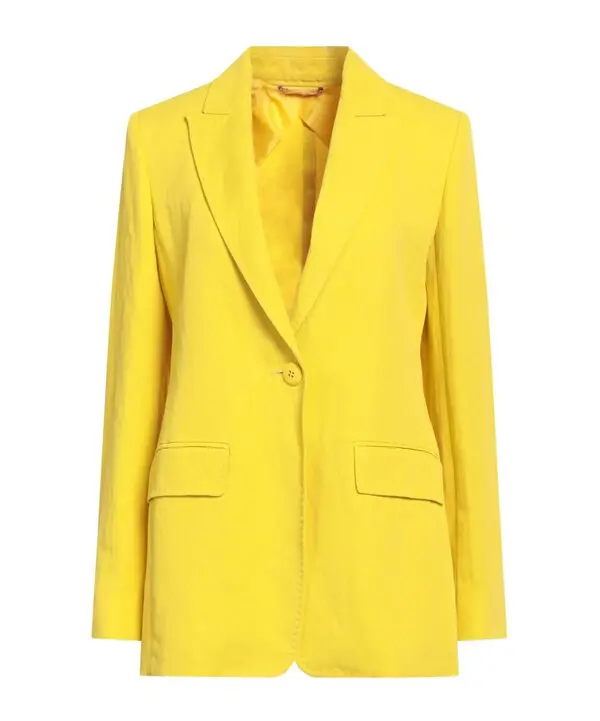 Max Mara Minimalist Single-breasted Blazer - Yellow