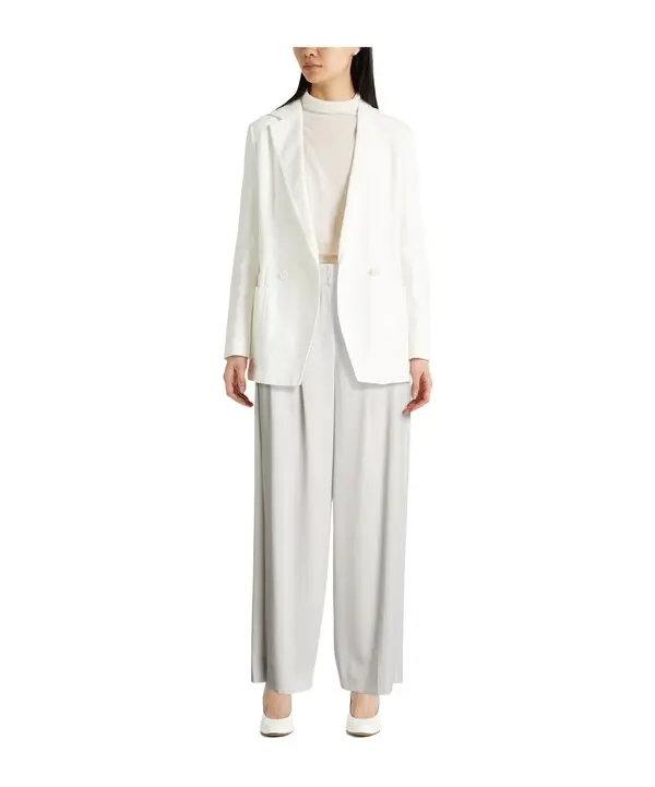 Max Mara Wide-leg Trousers In Cool Wool