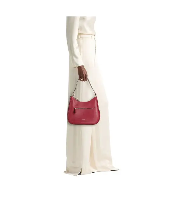 Burberry Hobo Bag In Pebbled Leather