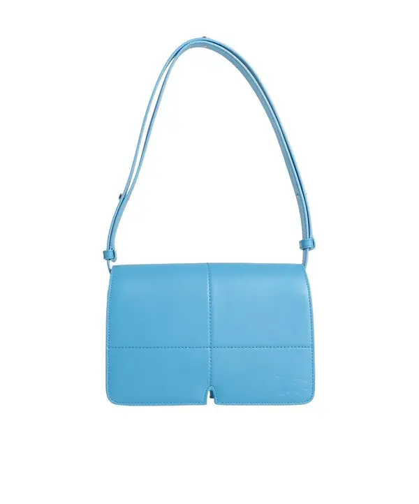 Burberry Solid Color Shoulder Bags - Blue