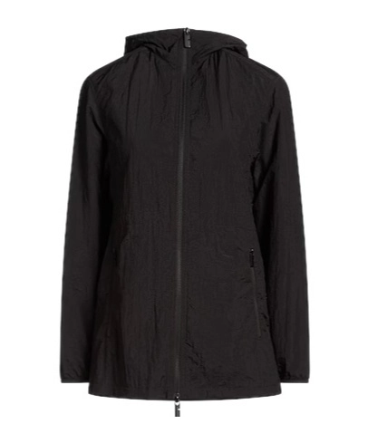 Burberry Zip-up Hooded Trench Coat - Black