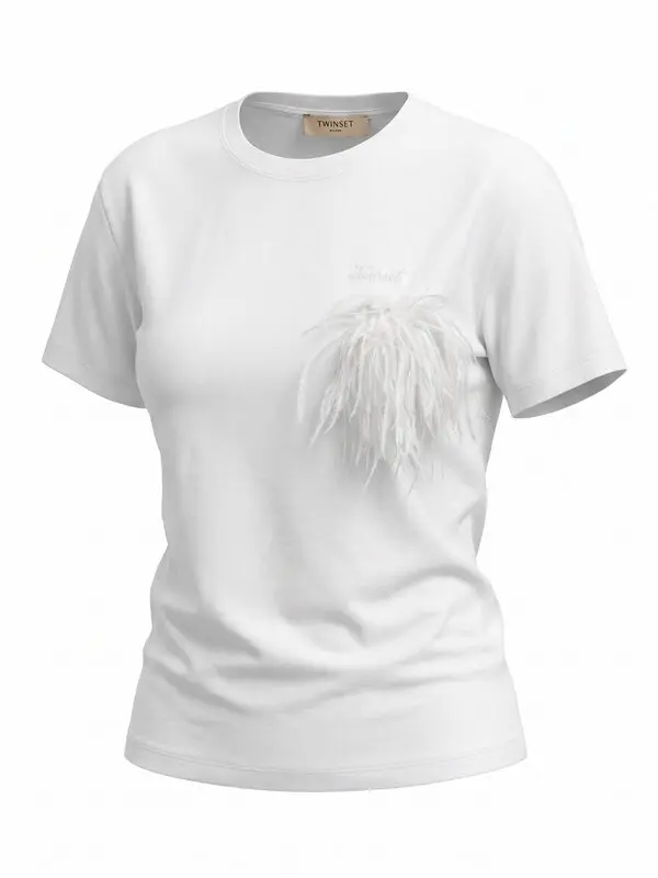 TWINSET Feather-embellished T-shirt
