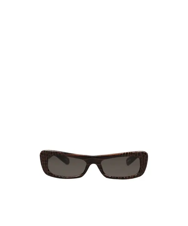 Jacquemus Crocodile Pattern Square Sunglasses - Black