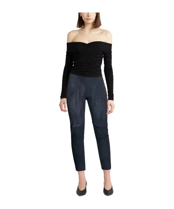 Max Mara Suede Skinny Trousers