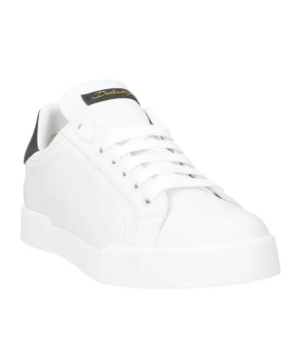Dolce & Gabbana Simple Low-top Leather Shoes - White