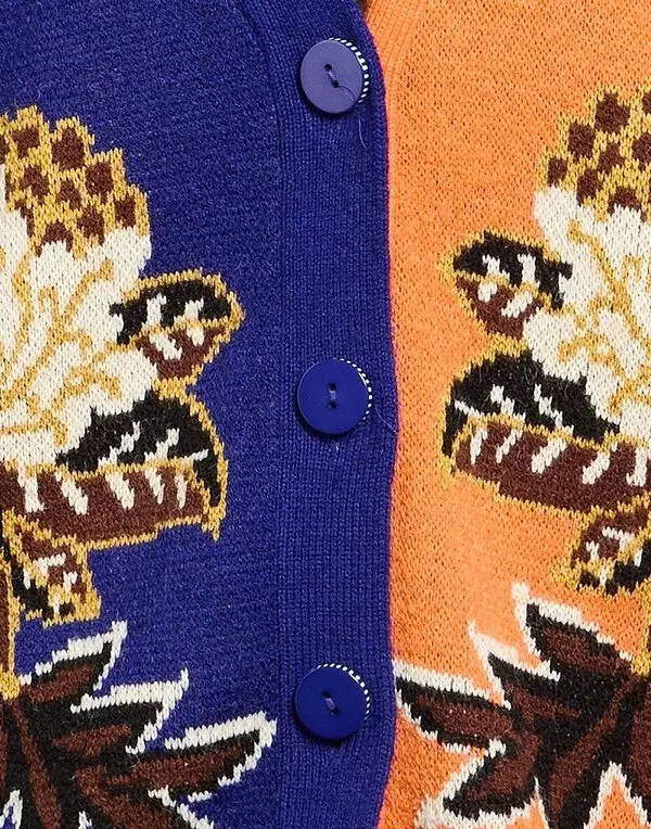 Farm Rio Multicolor Intarsia Knit Cardigan