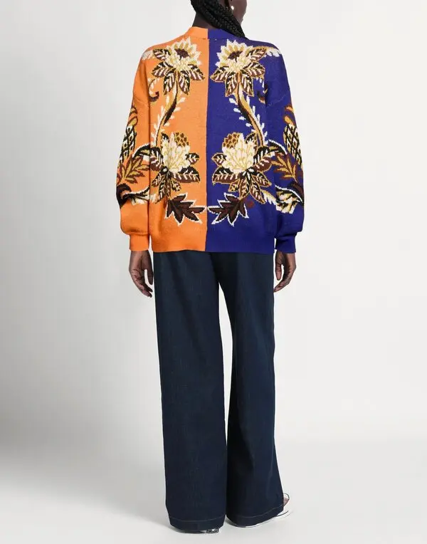 Farm Rio Multicolor Intarsia Knit Cardigan