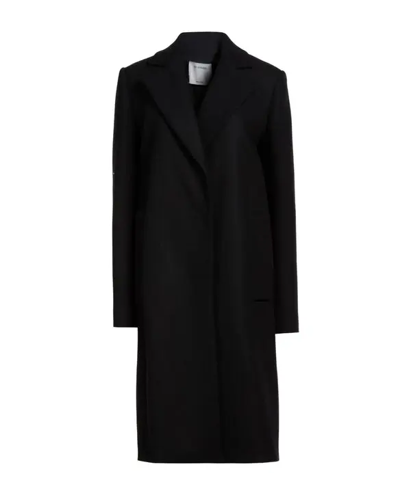 Sportmax Single-breasted Wool Felt Coat - Black