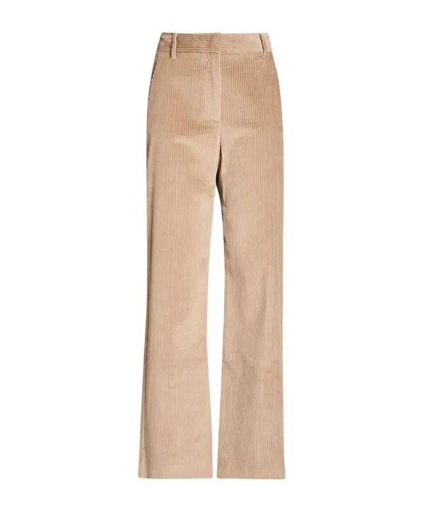 Max Mara Wide-leg Corduroy Trousers - Nude