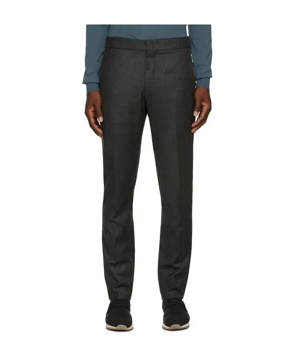Loro Piana Logo Mid-waist Straight Casual Pants