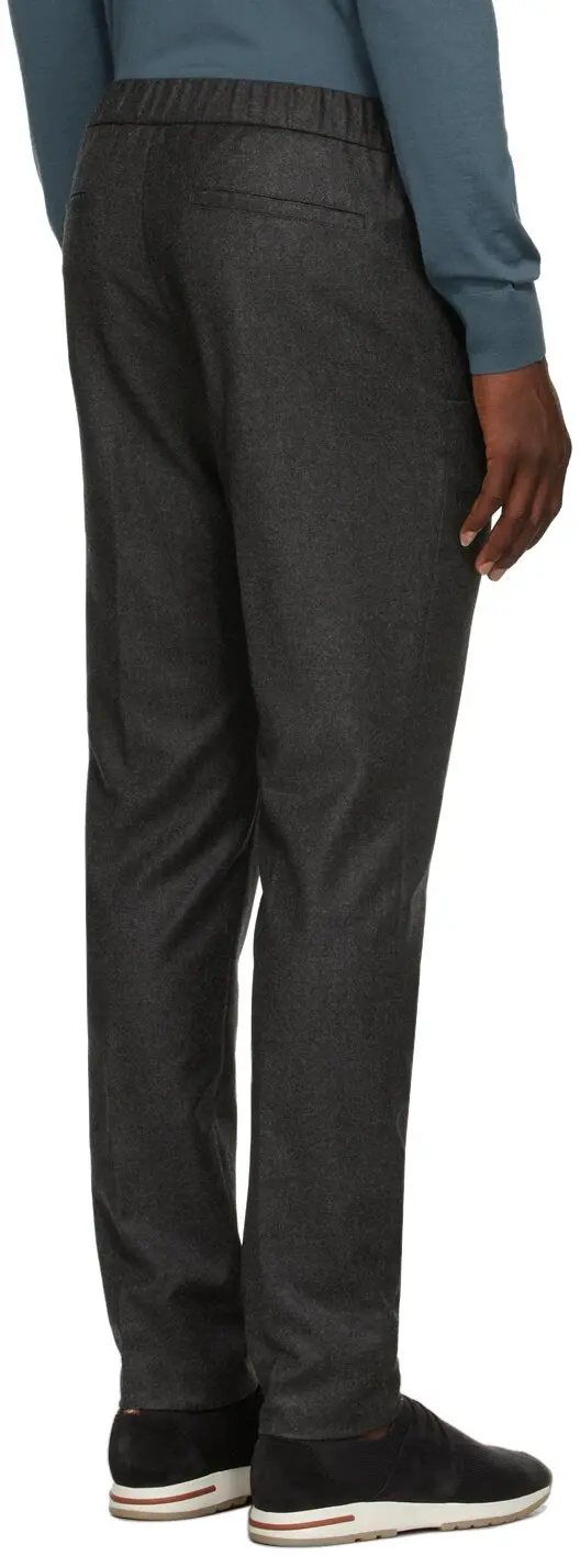 Loro Piana Logo Mid-waist Straight Casual Pants