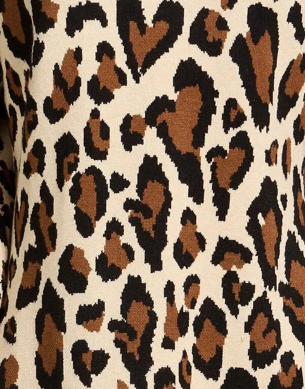 Farm Rio Leopard Print Knit Midi Dress