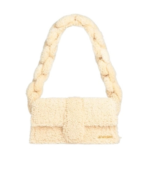 Jacquemus Medium Wool Flap Bag - Beige