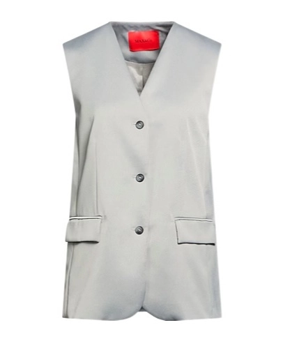 MAXCO. Solid Satin Waistcoat - Grey