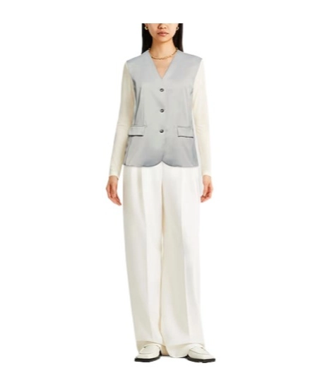 MAXCO. Solid Satin Waistcoat