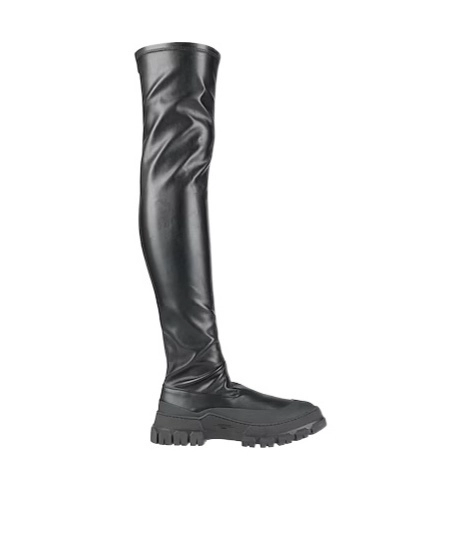 Max Mara Over The Knee Chunky Platform Boots - Black