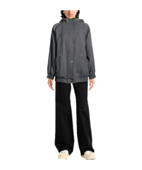 MAXCO. Max&co. Casual Zip-up Hooded Coat