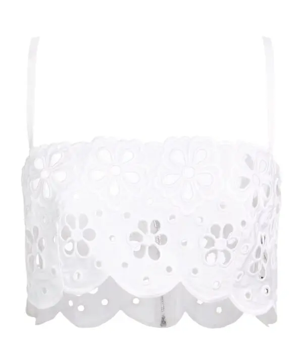 Dolce & Gabbana Minimalist Sleeveless Cropped Top - White