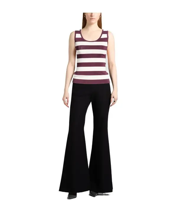 Dolce & Gabbana Striped Sleeveless Crewneck Top - Red
