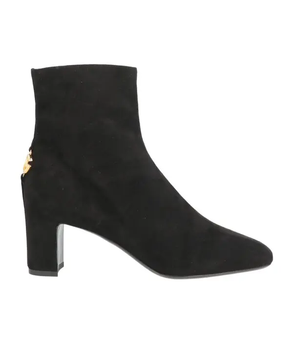 Dolce & Gabbana Suede Ankle Boots With Geometric Heel