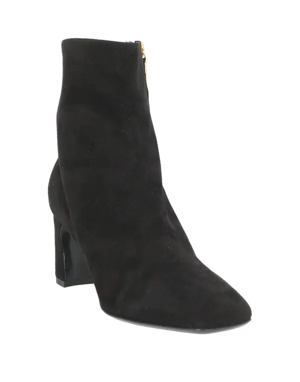 Dolce & Gabbana Suede Ankle Boots With Geometric Heel