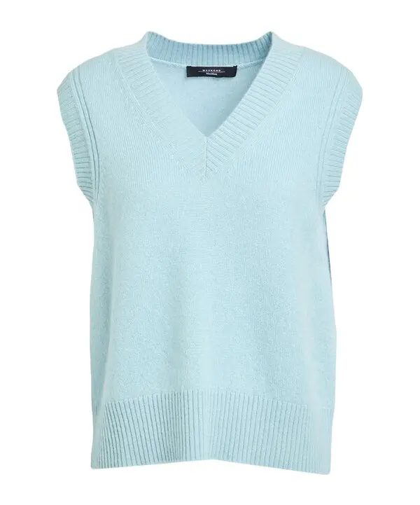 Max Mara Minimalist Knit Vest - Blue