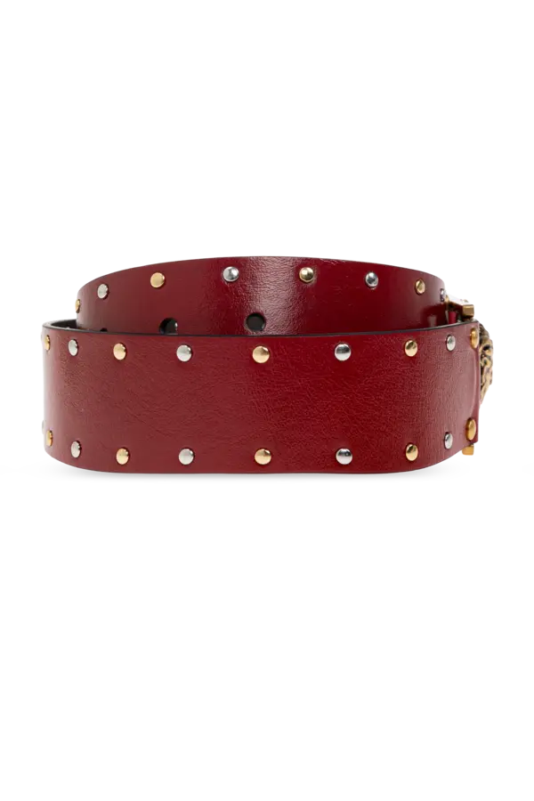 Versace Leather Belt With Studs