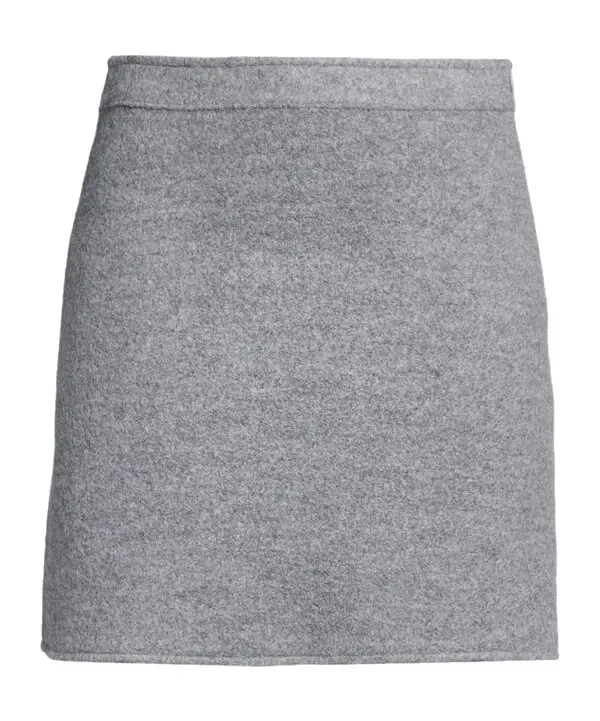 Max Mara Flared Wool Mini Skirt - Grey