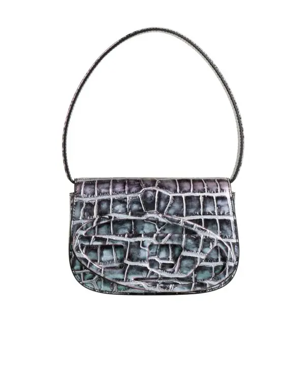DIESEL® Print Hand Flap Bag - Gray