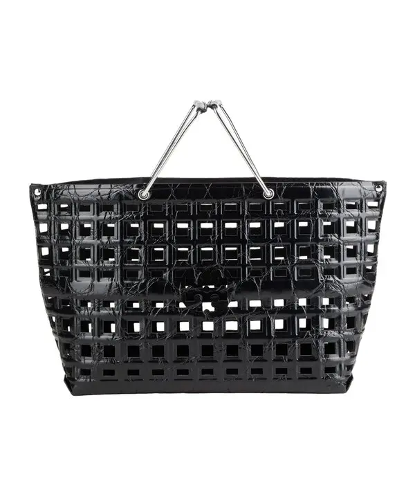 Tory Burch Large Leather Tote Bag - Black