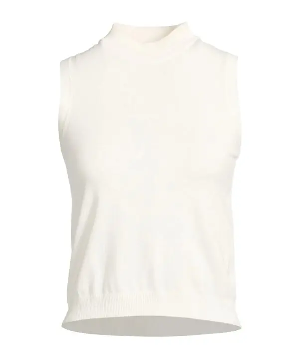 Max Mara Minimal Sleeveless Knit Tank Top - White