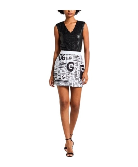 Dolce & Gabbana Flared Skirt With Logo Print