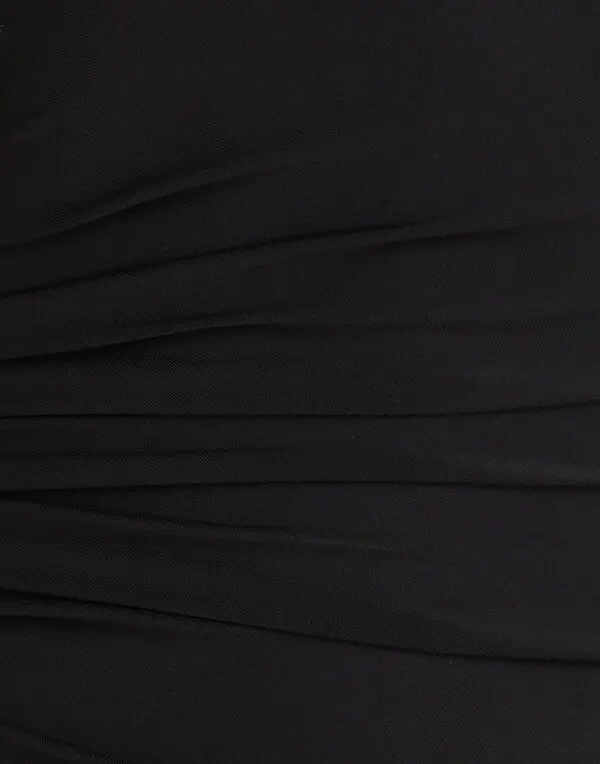 Jacquemus Asymmetric Gathered Mock Neck Sleeveless Dress