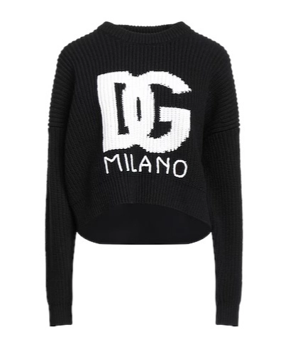Dolce & Gabbana Two-tone Wool Knit Sweater - Black