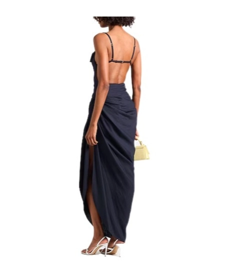 Jacquemus Sleeveless Deep Neckline Gathered Dress