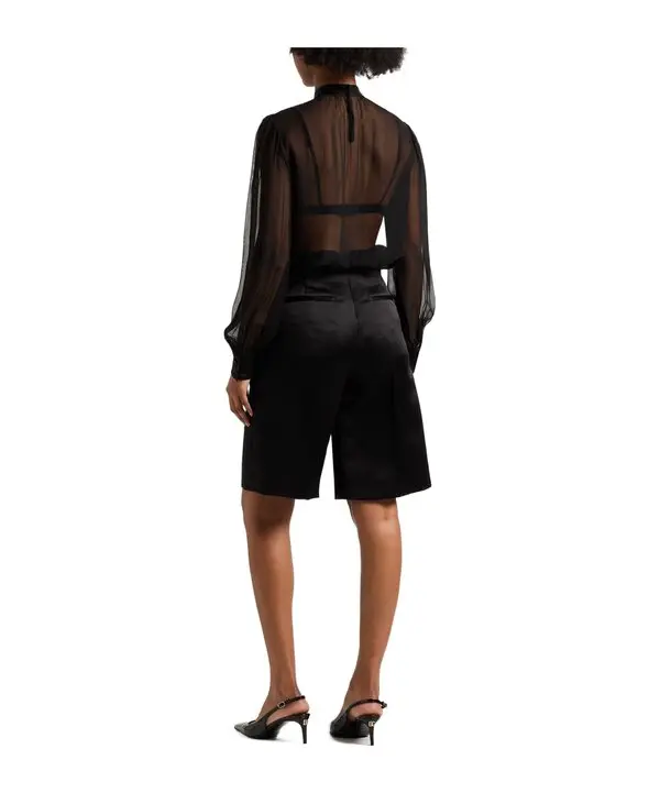 Dolce & Gabbana Silk Chiffon Bow Blouse