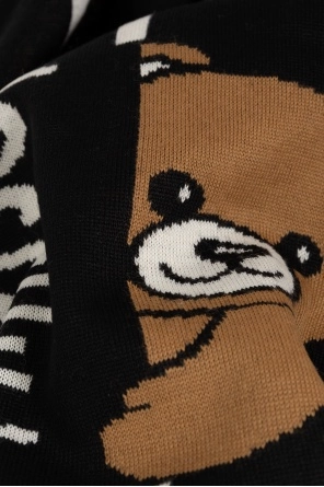 Moschino Teddy Bear Intarsia Scarf