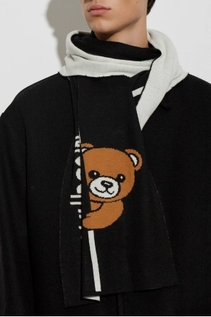 Moschino Teddy Bear Intarsia Scarf