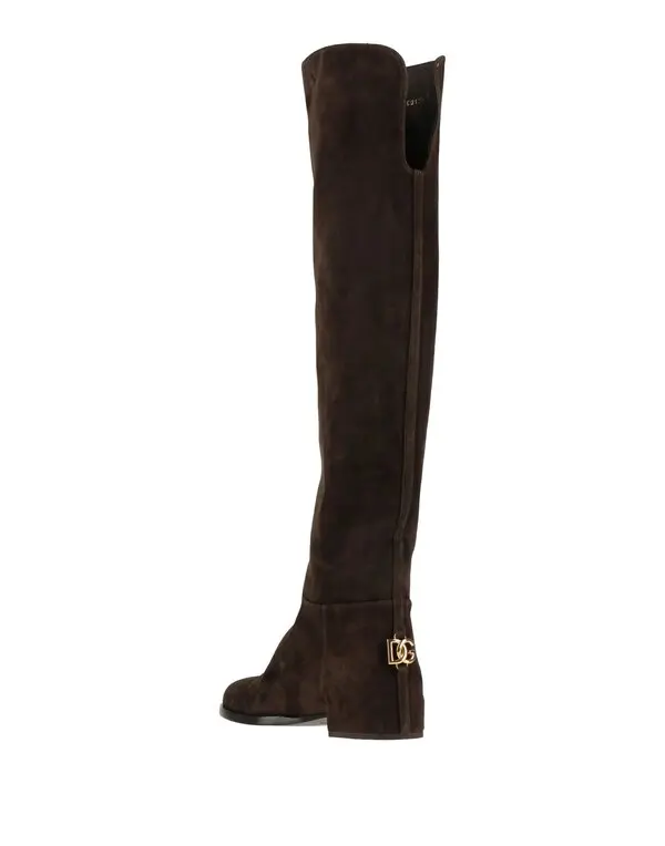 Dolce & Gabbana Over The Knee Round Toe Boots