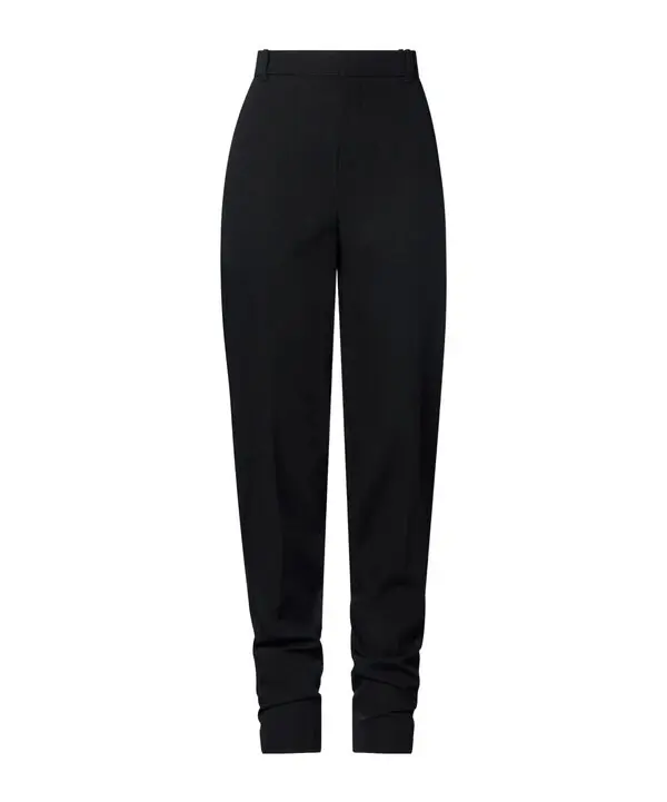 Jacquemus Tailored Cool Wool Trousers With Zip Cuffs - Black