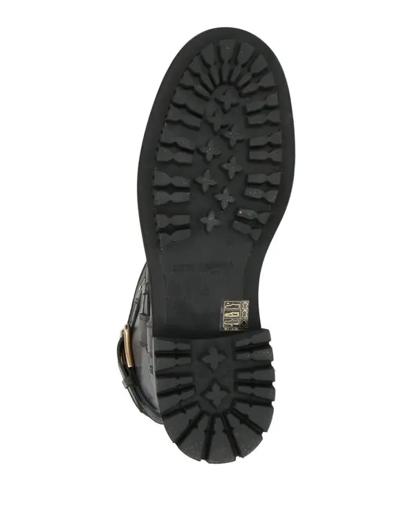 Dolce & Gabbana Leather Biker Ankle Boots