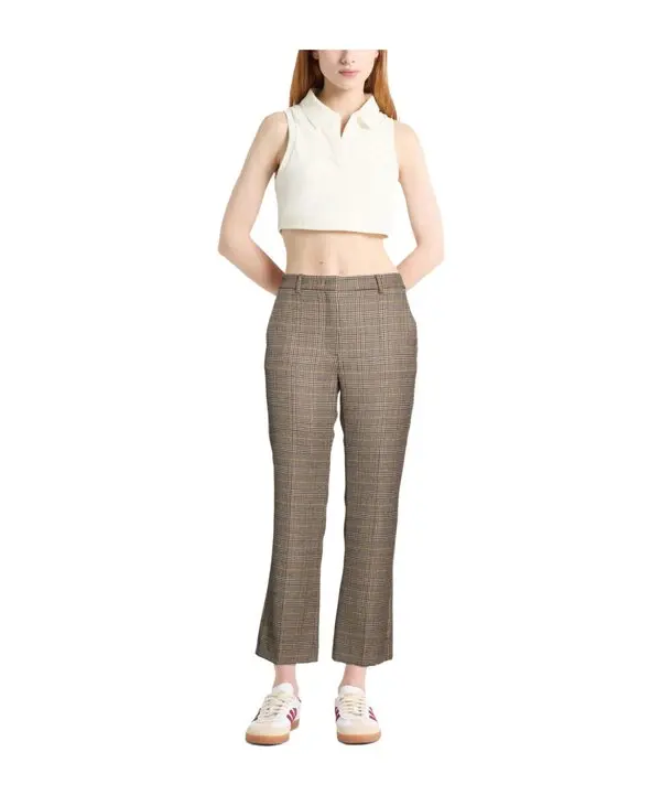 Max Mara Plaid Flared Pants