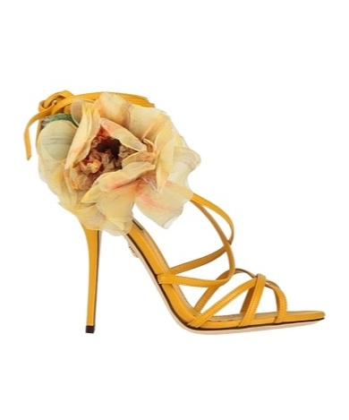 Dolce & Gabbana Leather Sandals - Golden