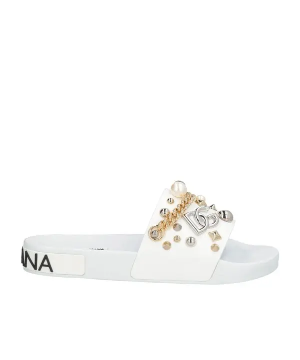 Dolce & Gabbana Pool Slidesplain - White
