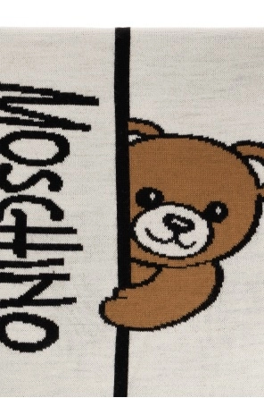Moschino Teddy Bear Intarsia Scarf