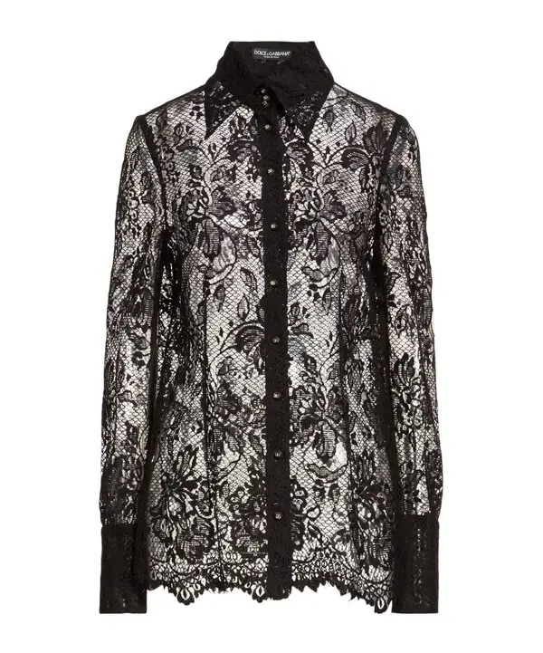 Dolce & Gabbana Lace Shirts - Black