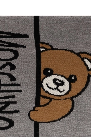 Moschino Teddy Bear Intarsia Scarf
