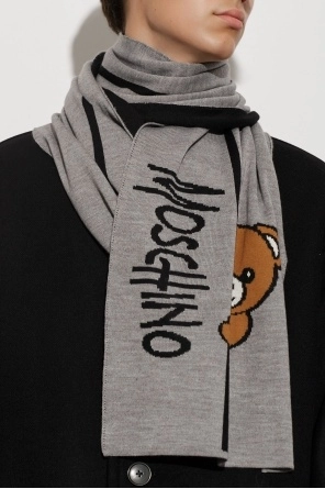 Moschino Teddy Bear Intarsia Scarf