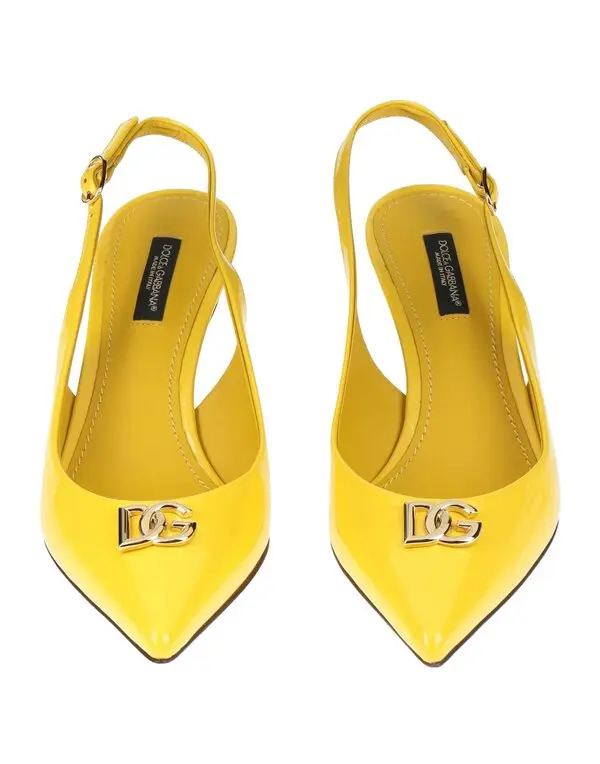 Dolce & Gabbana Leather Pointed Toe Slingbacks