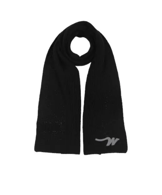 Max Mara Wool Knit Scarf - Black